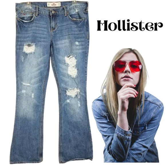 Hollister | Jeans | Hollister Cali Flare Distressed Jeans Womens 9 R Og ...